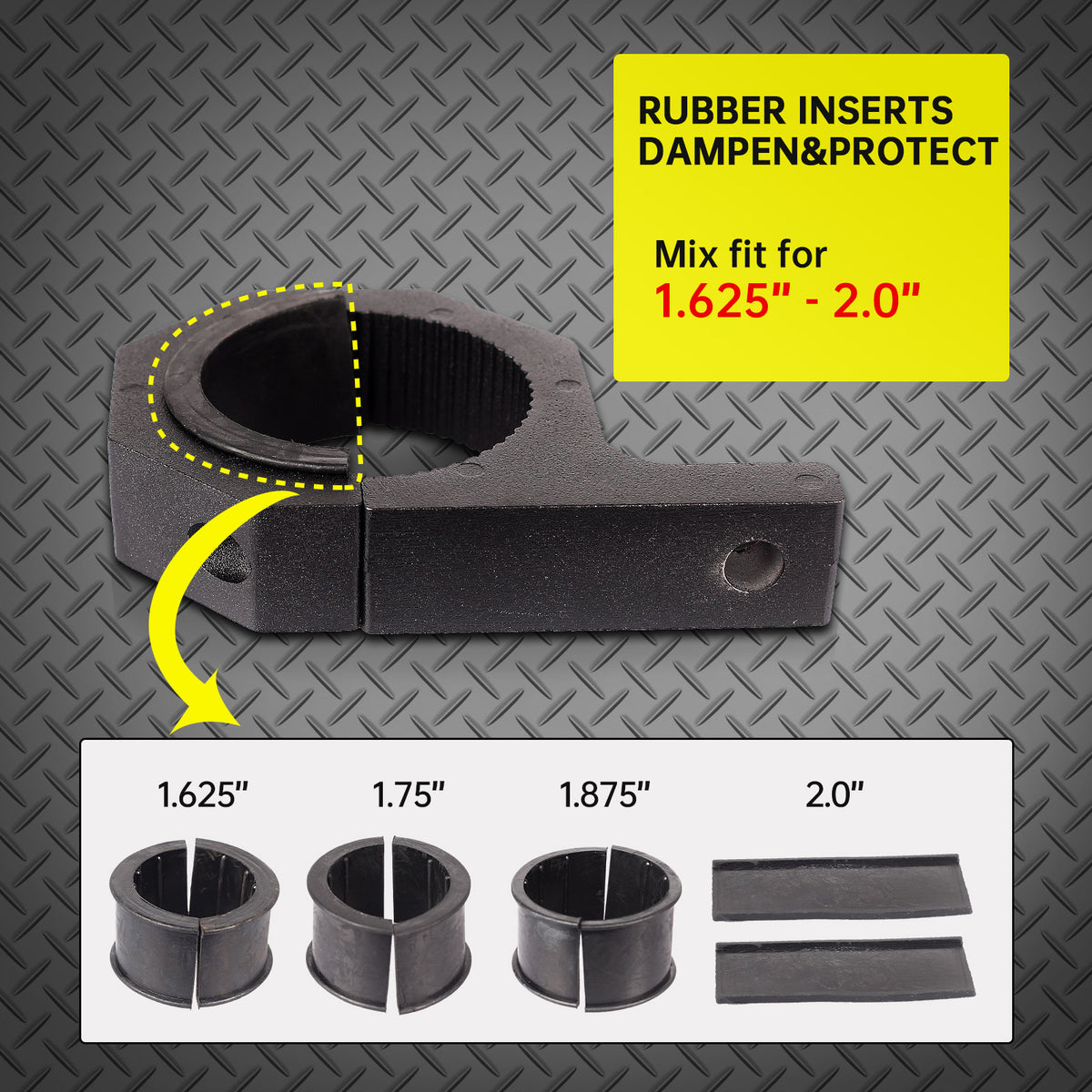 1.625 inch 1.75 inch 1.875 inch 2.0inch Roll Bar Clamps - 2Pack, Clamp ...